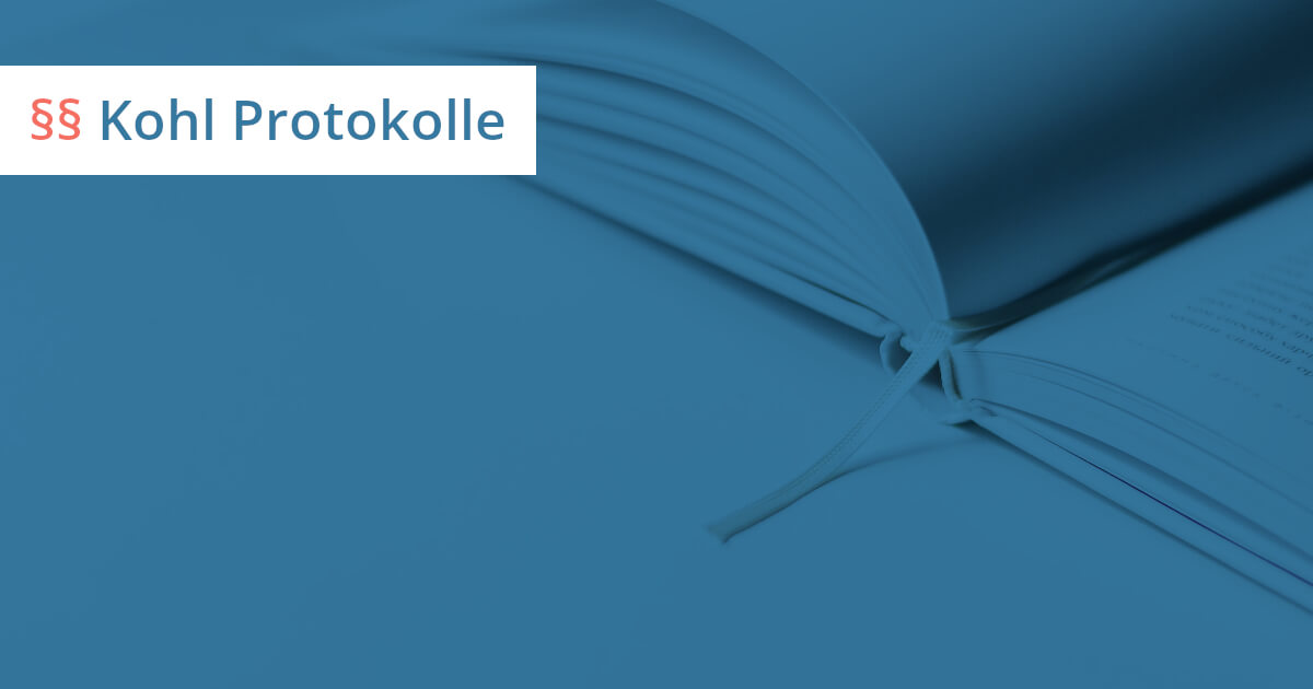 BGH Urteile zum Buch "VERMÄCHTNIS – DIE KOHL-PROTOKOLLE"